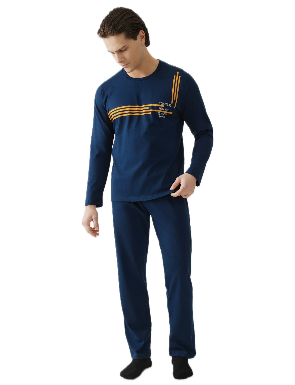 Minerva Ανδρικό Χειμερινό Σετ Πιτζάμας 90-71272-100 - GetWear